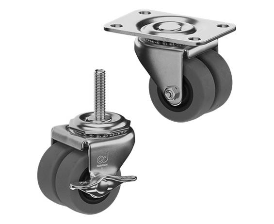 Casterdepot Low Profile Casters - Quiet & Floor Protectant - Capacities ...